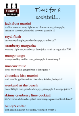 Current Selections | Chaps Taproom