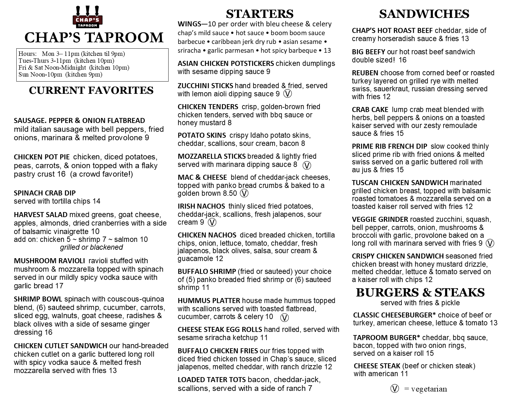 Current Selections | Chaps Taproom