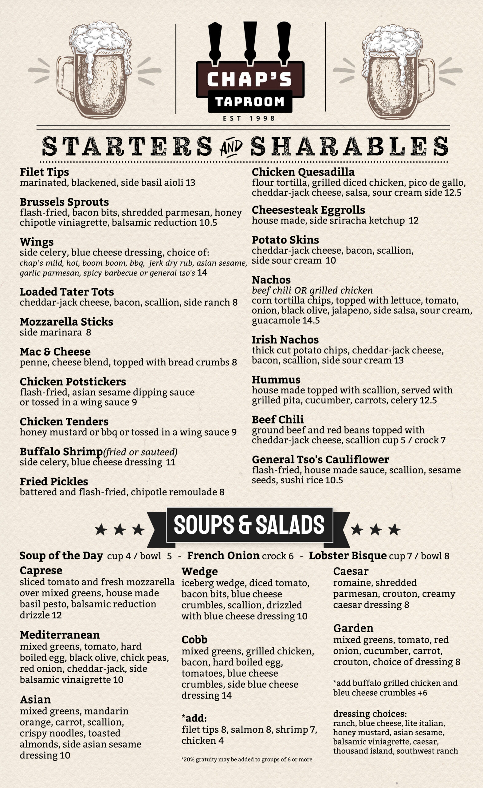 Current Selections | Chaps Taproom