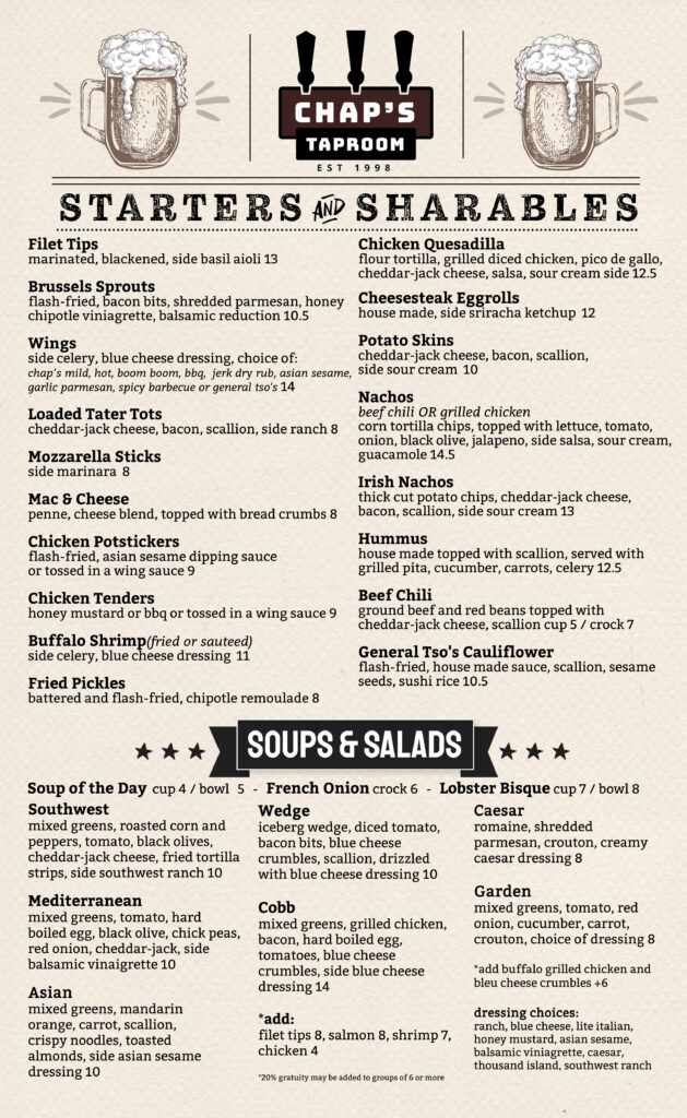 Current Selections | Chaps Taproom